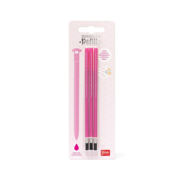 Erasable pen refills pink