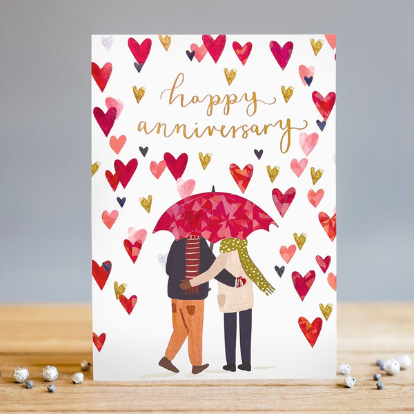 Happy anniversary hearts card